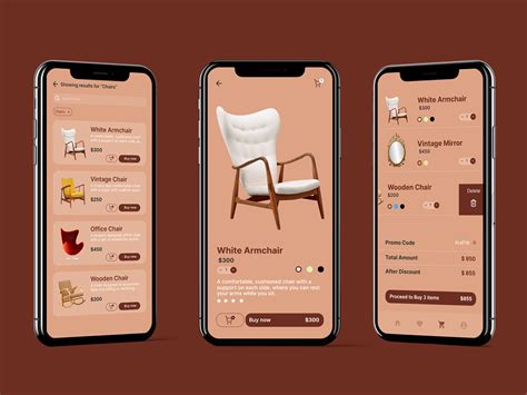 furniture app ui on behance