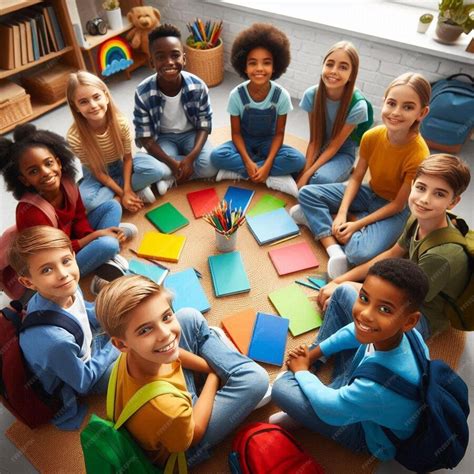 Diverse Students In A Classroom Circle Premium Ai Generated Image