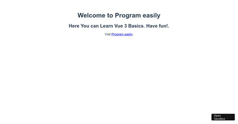 Vue 3 Basics Program Easily Codesandbox