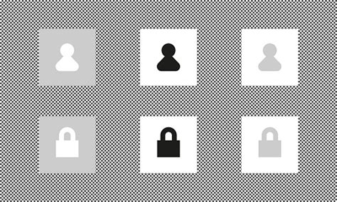 로그인 및 암호 아이콘은 벡터 그림을 설정합니다 계정 기호 보호 개인 데이터 개념입니다 자물쇠 사용자 서명 앱 인터페이스 웹