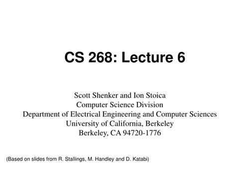 Ppt Cs 268 Lecture 6 Powerpoint Presentation Free Download Id9367265