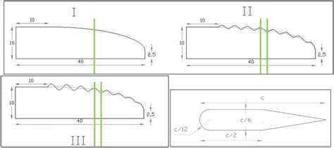 The Three Tested Wing Model Planforms And Cross Section Wing Without