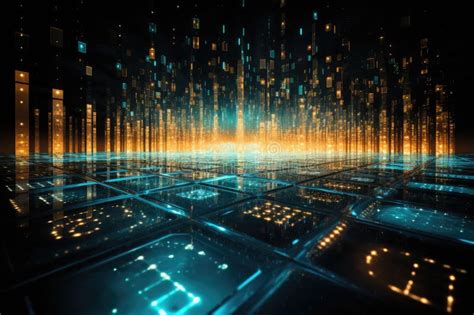 Cloud Computing Transfer Big Data On Internet Futuristic Digital