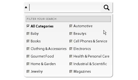Ui Elements Search Box With Filter And Large Drop Down Menu Codrops