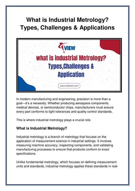 Ppt What Is Industrial Metrology Types Challenges And Applications