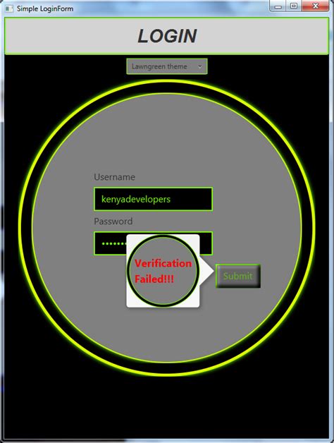 Simple Javafx Login Form
