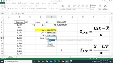Cp Cpk Excel Youtube