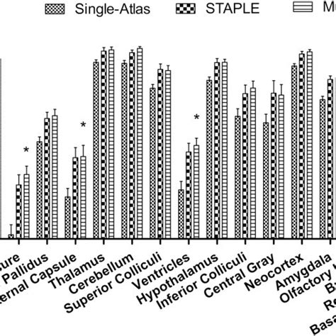 Average Dice Similarity Coefficient Comparison Between Traditional