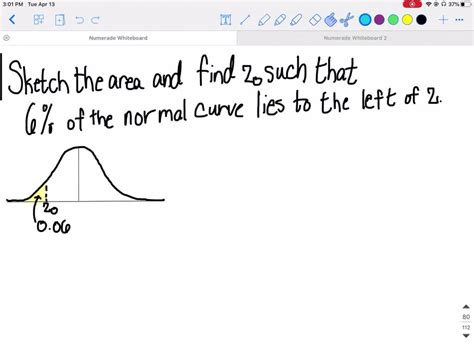 Solvedfind The Z Value Described And Sketch The Area Described Find Z