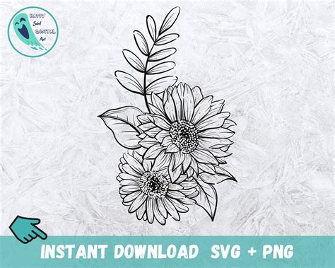 Flower Svg Flower Cricut Flower Svg Bundle Flowers Bundle Etsy