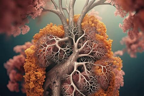Premium AI Image Lung In D Model For Medical Usage