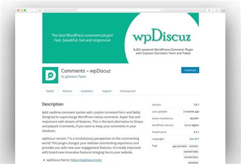 Comments Wpdiscuz Plugins Wordpress Plugins Best Comments