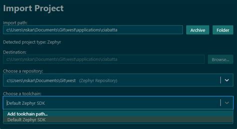 solved import a zephyr project nxp community