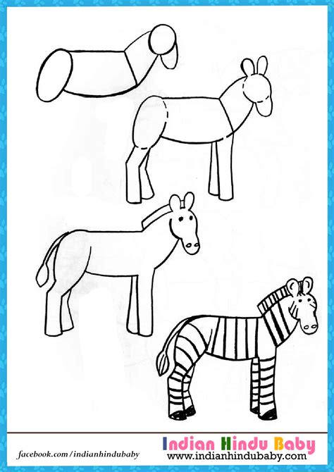 Find out the easy drawing tips and learn how to draw Zebra - https://www.indianhindubaby.com ...