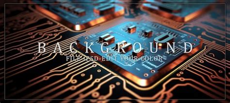 Premium Psd Closeup Of A Circuit Board With Copper Traces And Components