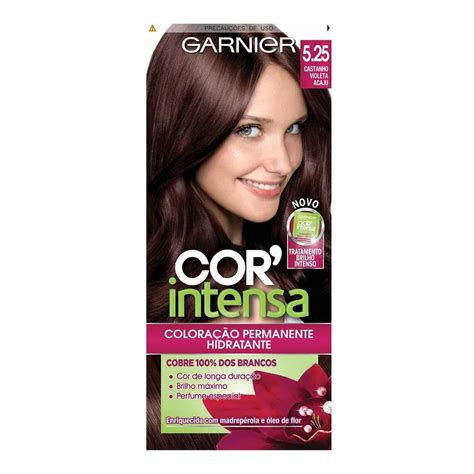 Tintura Garnier Nutrisse Cor Intensa Castanho Violeta Acaju 525