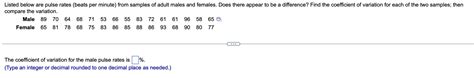 Solved Section 32 The Coefficient Of Variation For Th