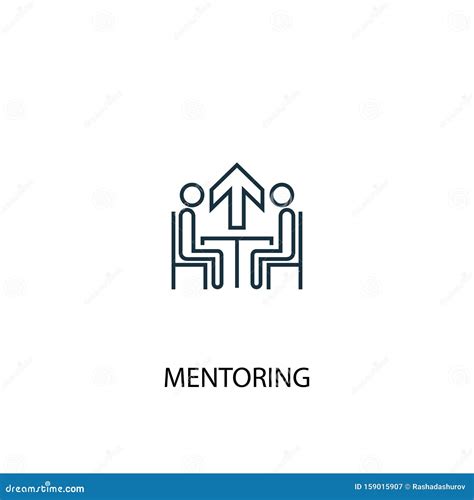 Mentoring Concept Line Icon Simple Stock Vector Illustration Of Goal People 159015907