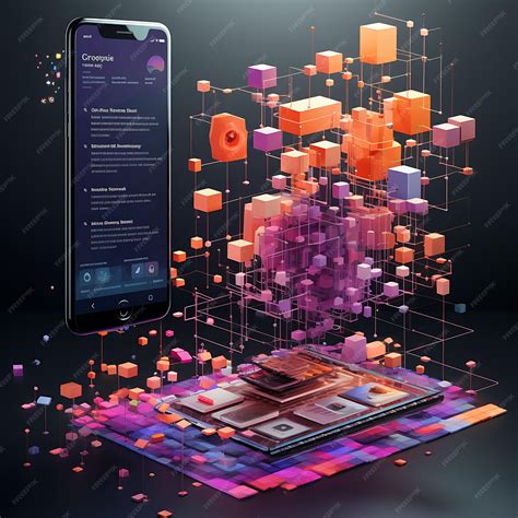 Premium Ai Image Mobile App Layout Design Of Coding Education Block Based Layout Futuristic