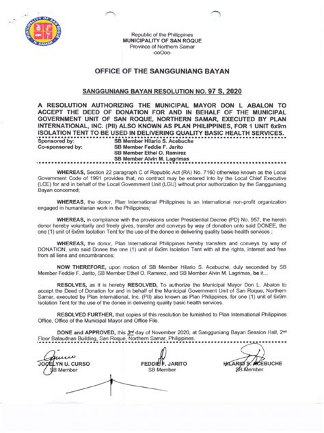 Mun Resolution No 97 S2020 Pdf