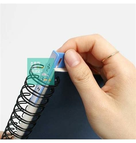 스프링노트 네임텍 스프링라벨스틱 50개세트 스프링 제본 노트 라벨 클립 티몬