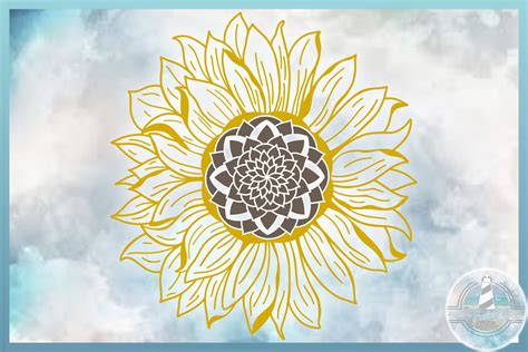 Sunflower Svg Flower Svg Floral Svg Blossom Svg Dxf Eps Etsy