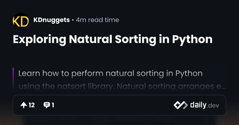 Exploring Natural Sorting In Python Dailydev