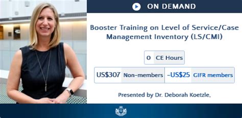 Booster Training On Level Of Service Case Management Inventory LS CMI Global Institute Of
