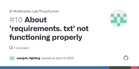 about requirements txt not functioning properly · issue 10 · i2