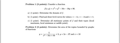 Problem 1 Consider A Functionxyx2y2 10x 16y86