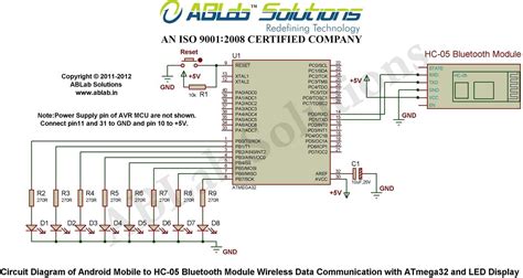 android mobile to hc 05 bluetooth module wireless data communication with avr atmega32