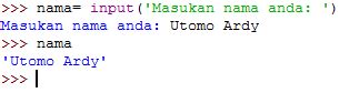 Membuat Menu Input Pada Python Sepatu Kadal