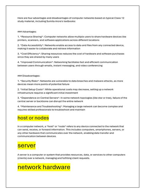 Here Are Four Advantages And Disadvantages Of Computer Networks Based