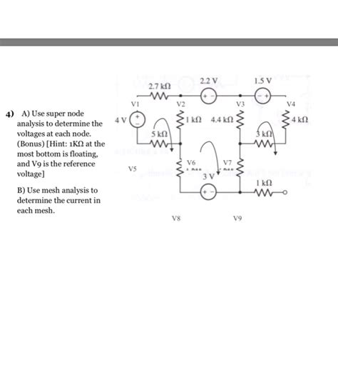 solved 1 using the circuit below apply super mesh concept