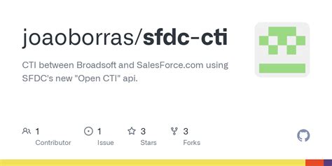 Github Joaoborras Sfdc Cti Cti Between Broadsoft And Using Sfdcs New Open