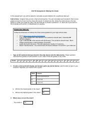Analyzing Student Grades And Statistics Unit VII Assignment Course Hero