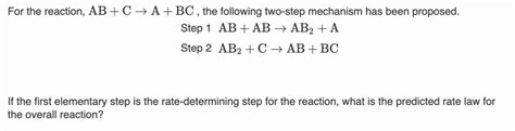 If The First Elementary Step Is The Rate Determining