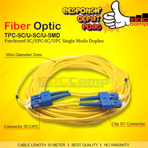 Jual Patchcord FO SC UPC SC UPC SM SC SC Singlemode Duplex Shopee Indonesia