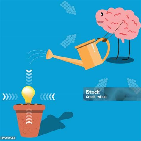 생각 과정 개념 브레인 스토밍 좋은 아이디어 두뇌 급수 아이디어 트리벡터 일러스트 레이 션 개념과 주제에 대한 스톡 벡터 아트 및 기타 이미지 Istock
