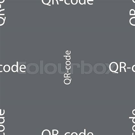 Qr Code Sign Icon Scan Code Symbol Seamless Pattern On A G Colourbox