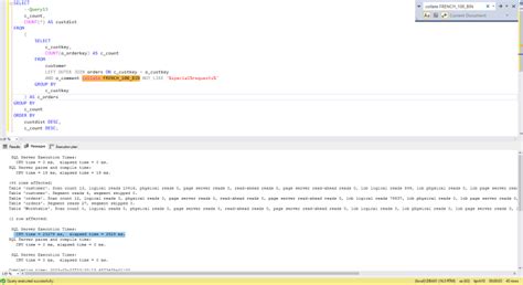 Tpch Sf10 Query 13 And Sql Server Collations Performance Impact