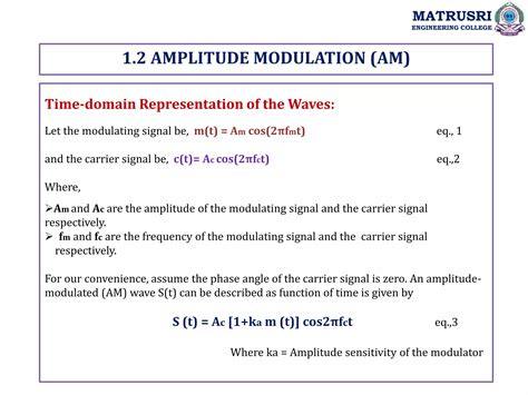 Unit 1 Amplitude Modulation Ppt Digital Audio Computer Software And Applications