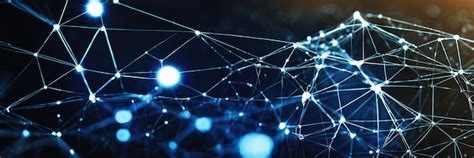 Premium Photo Abstract Plexus Blue Geometrical Shapes Connection And