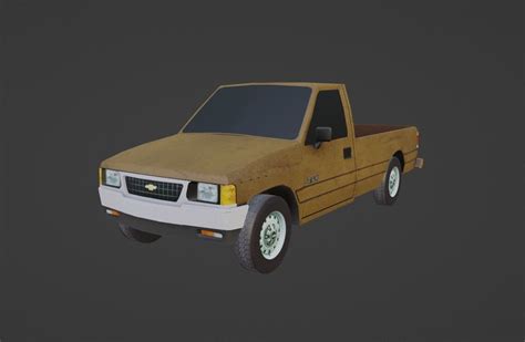 3d Model Chevrolet Luv 1992 Vr Ar Low Poly Cgtrader