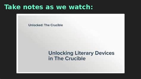 The Crucible Structural Analysis By Miss Barlings Teaching Resources