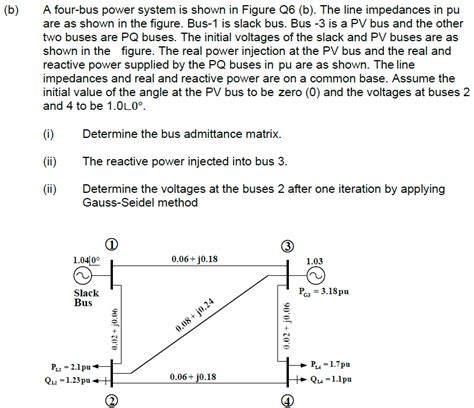 B A Four Bus Power System Is Shown In Figure Q Chegg Com