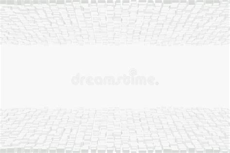Abstract Geometric Shape From White Cubes 3d Render Stock Illustration Illustration Of