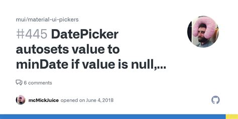 Datepicker Autosets Value To Mindate If Value Is Null Autook Is True