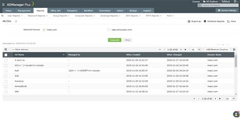 List Ous Using Powershell And Admanager Plus