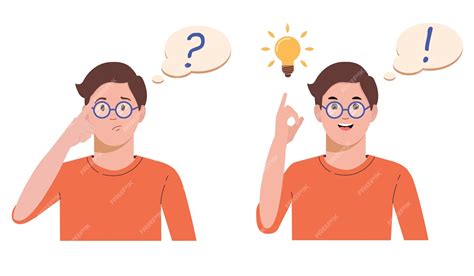 premium vector problem solving concept a man thinks and solves a